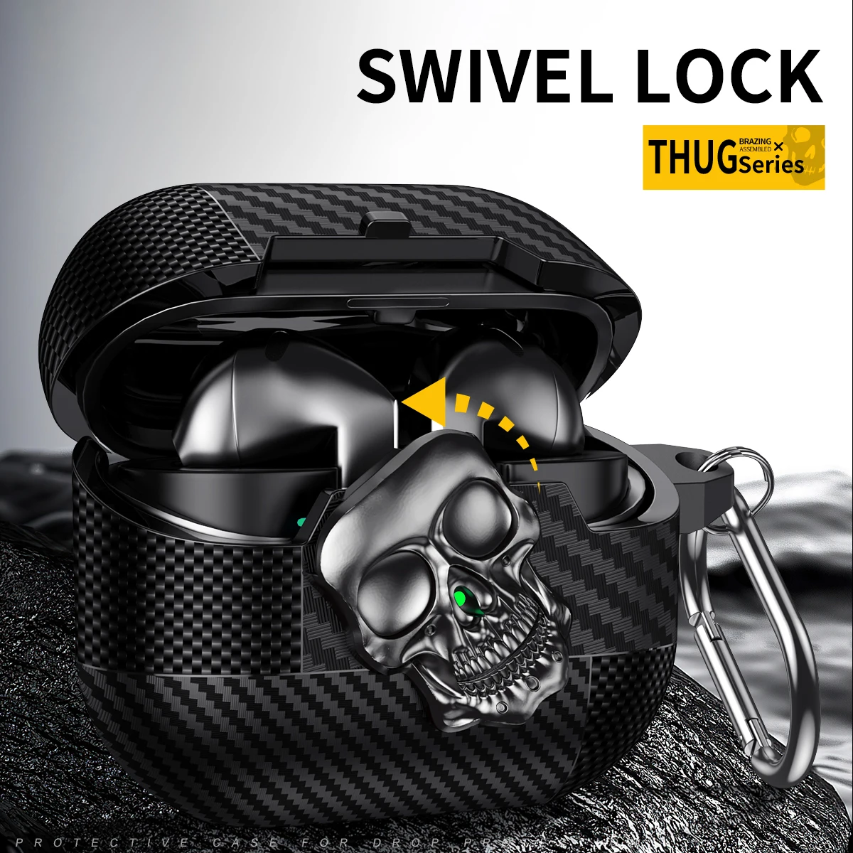 Luxury Carbon Fiber Texture Pattern Case For Samsung Galaxy Buds 3 Pro ...
