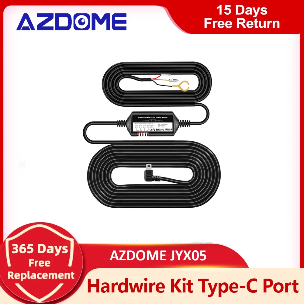 Azdome JYX05 Hardwire Kit with Type-C Port For GS63Pro/M27/M560/M580 ...