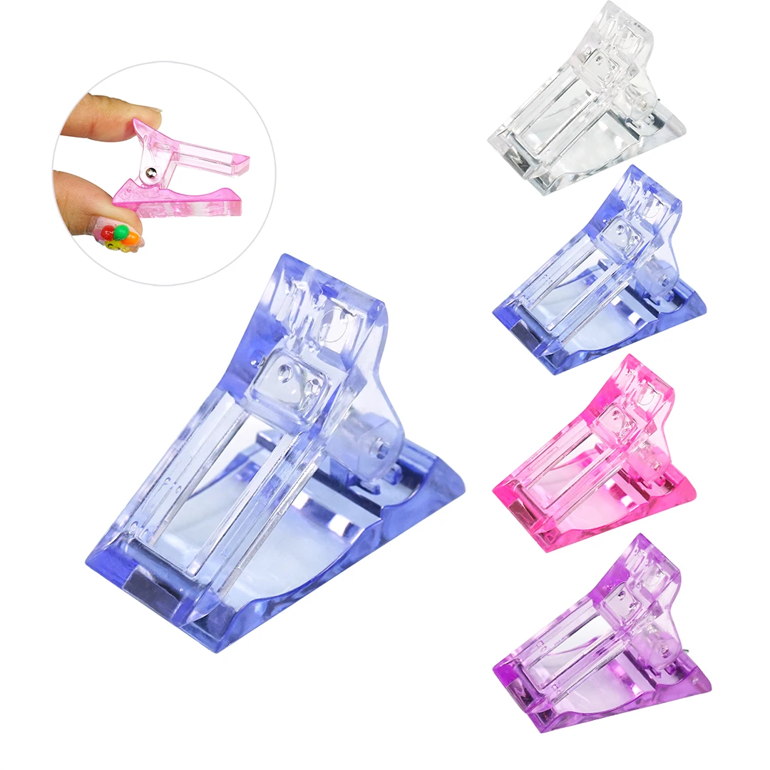 Acrylic Nail Clip Transparent Gel Quick Building Finger False Tips ...