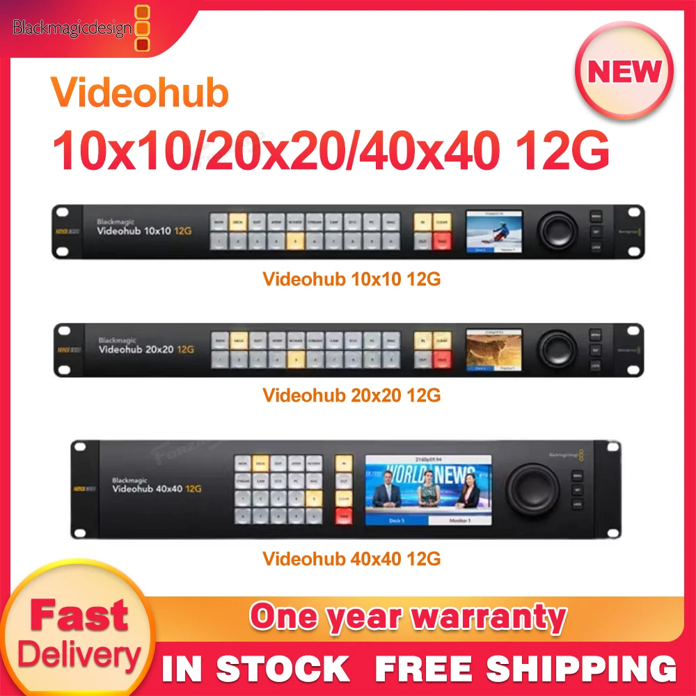 Blackmagic Design Videohub 10x10 20x20 40x40 12G Zero-Latency Video Router