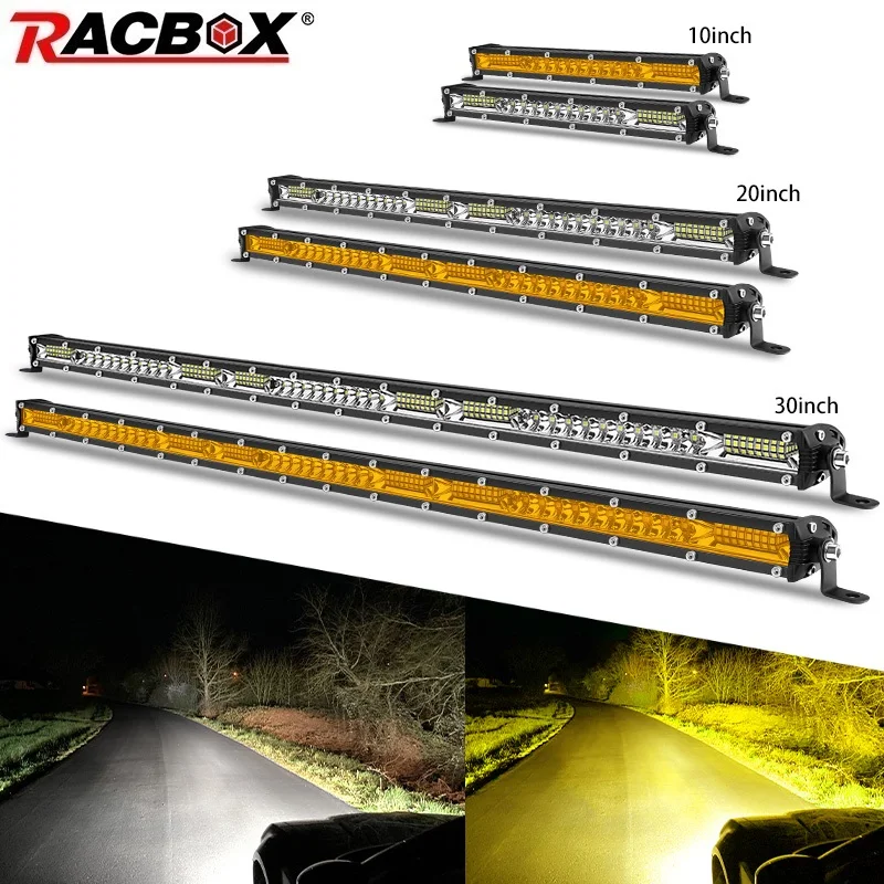 Ultra-Slim-LED-LIGHT-BAR-10-20-30-Inch-Flood-Spot-LED-Bar-12V-24V ...