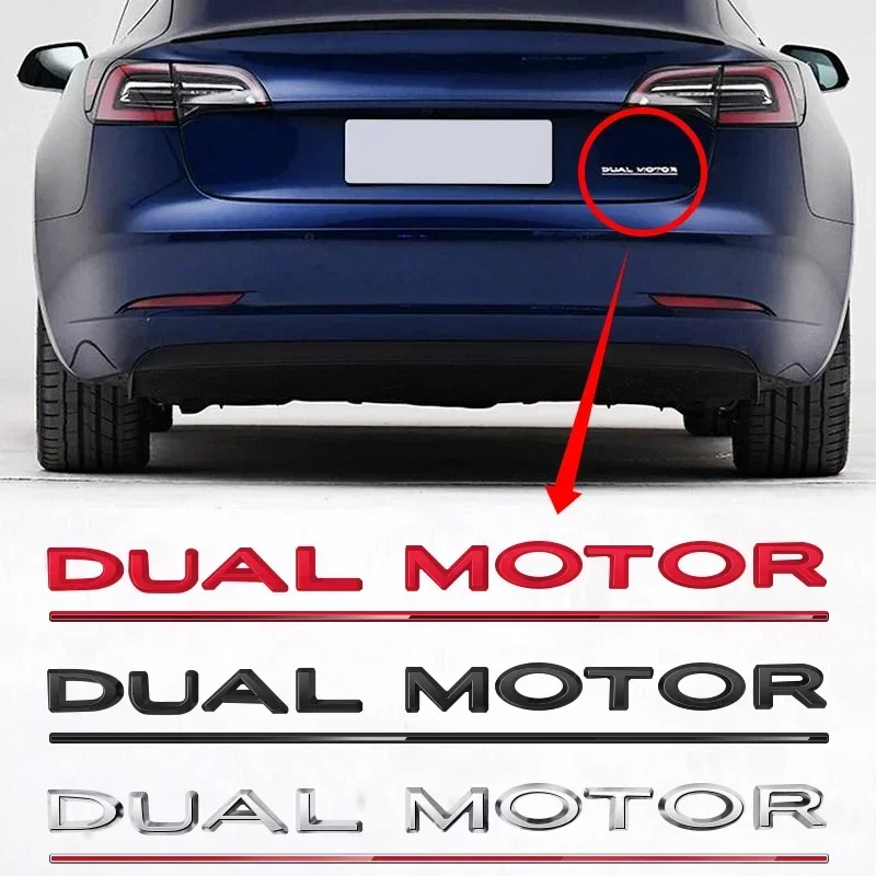 DUAL-MOTOR-Underlined-Letters-for-Tesla-Model-Y-3-X-S-Car-Styling-High ...