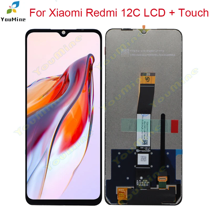 6.71" For Xiaomi Redmi 12C LCD Display Touch Panel Screen Digitizer Assembly For Redmi 12C ...