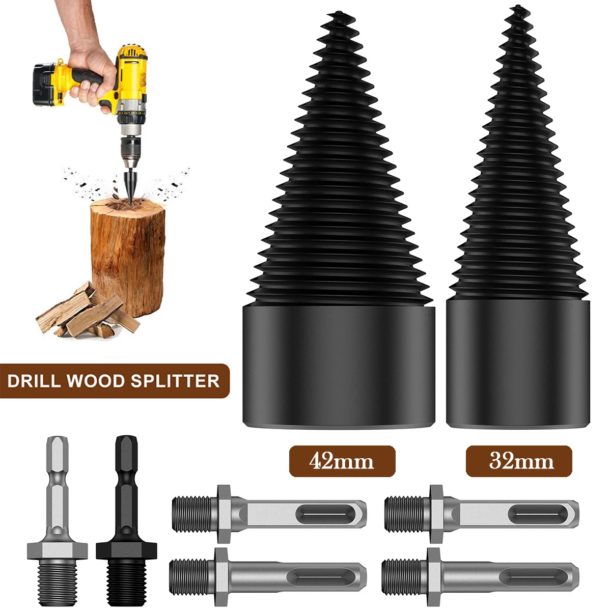 Log Splitters Drill Bit Screw Cones Bit Wood Breaker Quick Wood ...