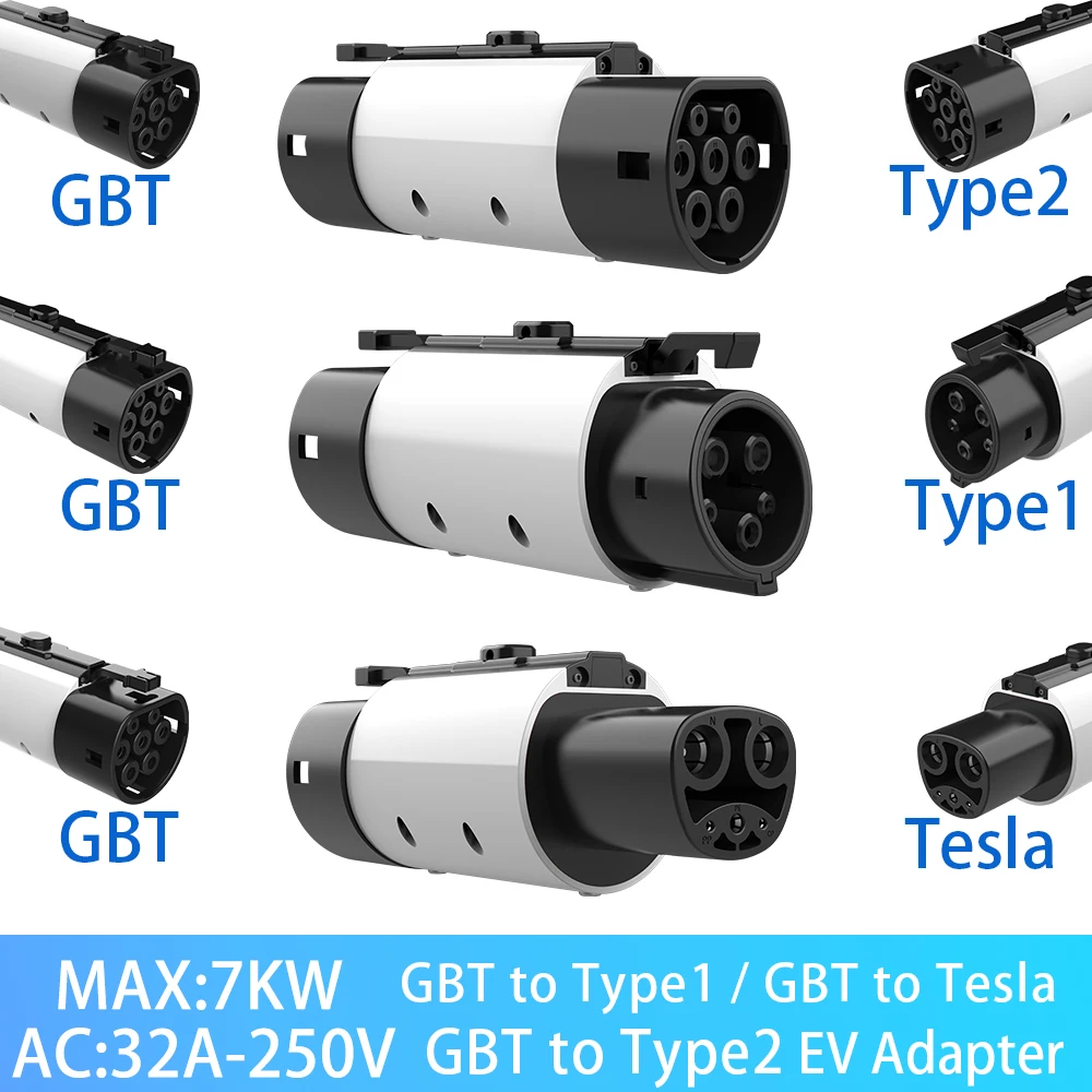 Unirise GBT to Type2 EV Charger Adapter 32A GB/To Tesla Ev Connector ...