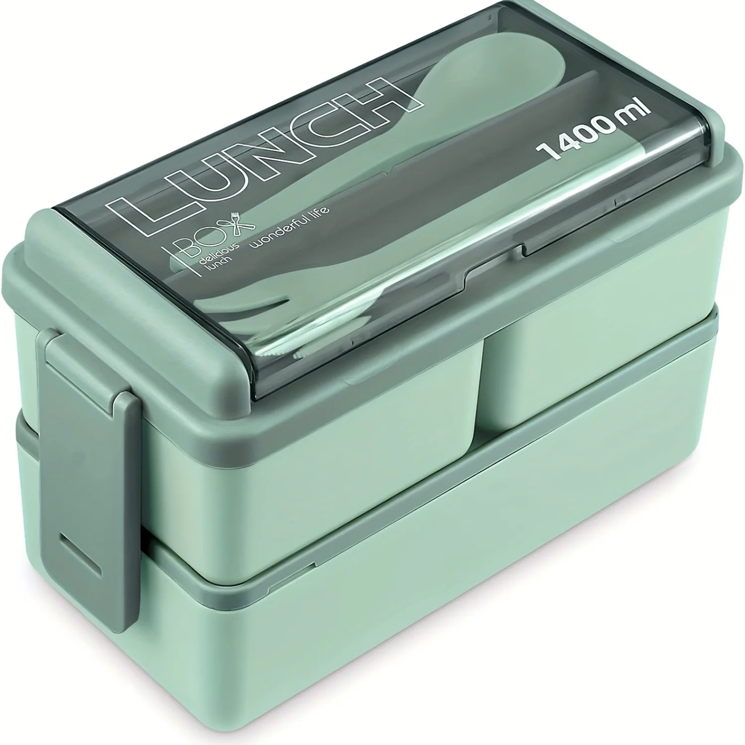 Stackable-Square-Bento-Lunch-Box-Leakproof-Microwave-Safe-with ...
