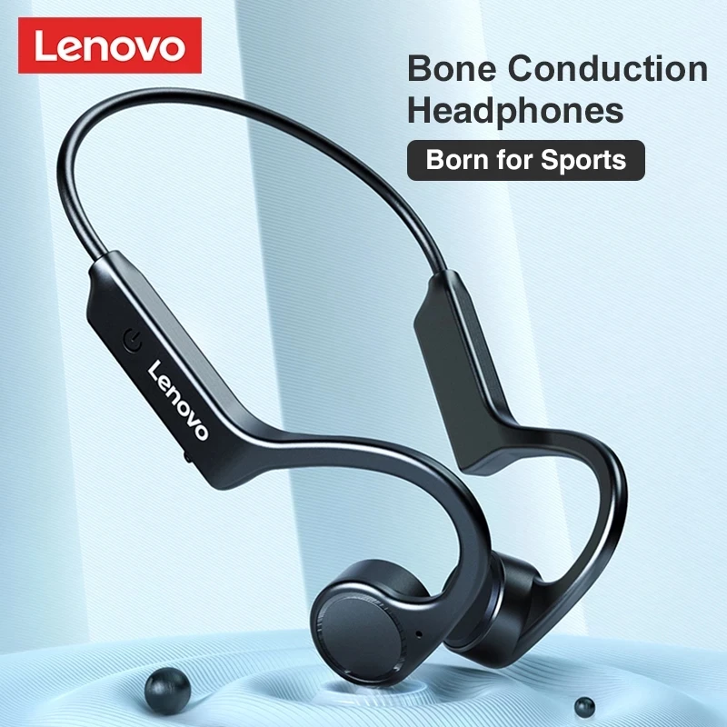 Lenovo TWS Bone Conduction Fone De Ouvido Bluetooth, Headset Sem Fio Impermeável, Fone De Ouvido ...