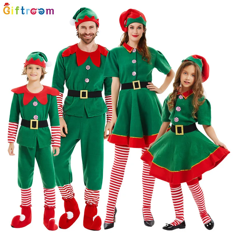 2024-New-Christmas-Children-s-and-Adult-Christmas-Elf-Costumes-Santa ...
