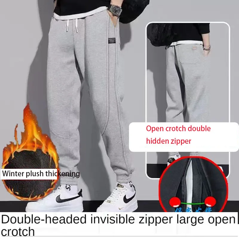 Men-Invisible-Zipper-Open-Crotch-Pants-Sports-Casual-Black-Plus-Size ...