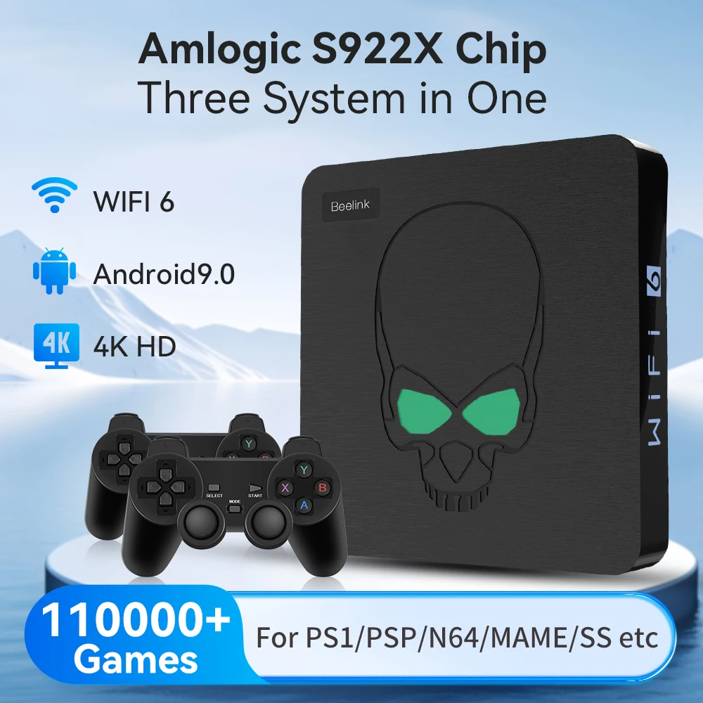 Beelink GT King Amlogic S922X Retro Video Game Console Three System in ...