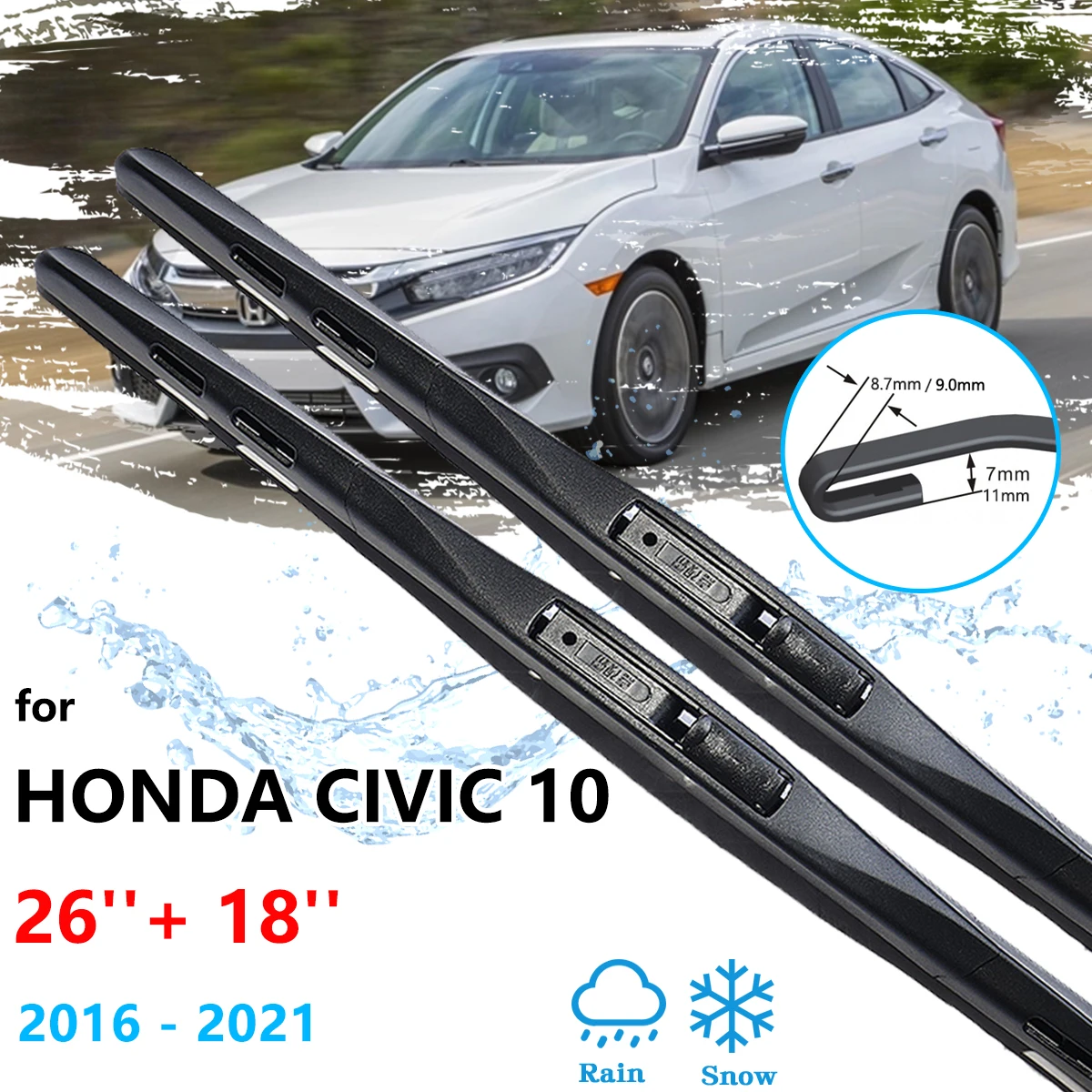 2018 honda civic wiper blades store