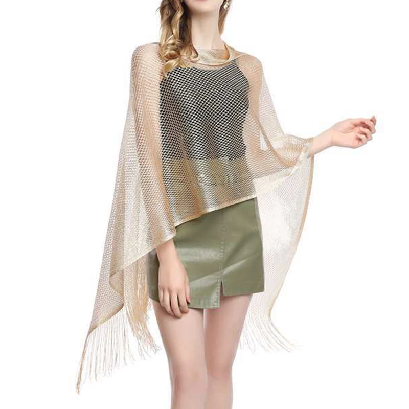 Chal-largo-de-boda-para-mujer-chal-con-borla-capa-nupcial-color-dorado ...