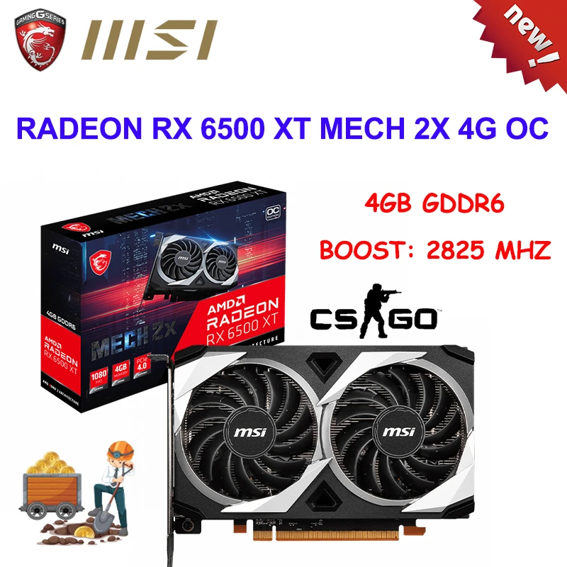 38％割引【メーカー公式ショップ】 MSI Radeon RX 6500 XT MECH 2X 4G OC PCパーツ PC/タブレット ...