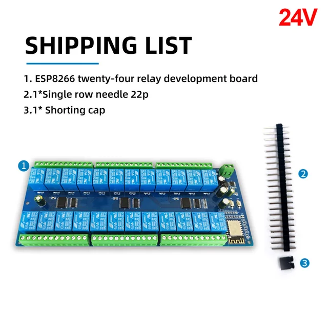 ESP8266 WIFI 22 Channel Relay Module ESP-12F Relay Development Board ...
