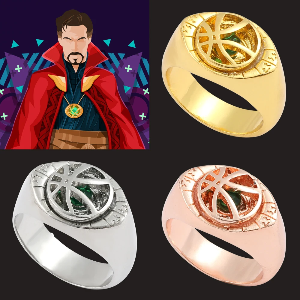 Marvel Superhero Doctor Strange Ring The Avengers Charms Crystal ...