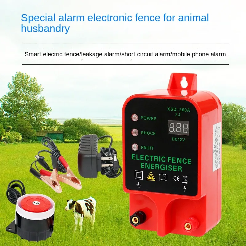 10KM-Electric-Fence-Solar-Energizer-Livestock-LCD-High-Voltage-Pulse ...