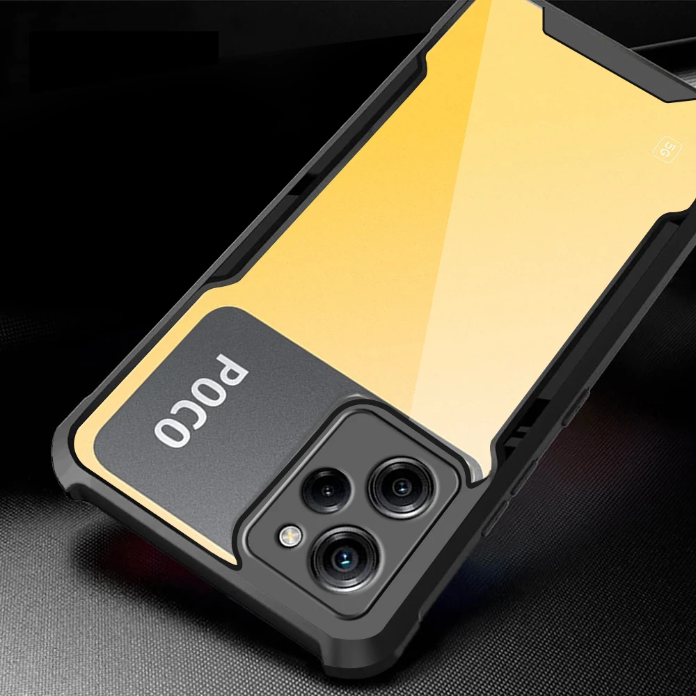 For-Poco-X5-Pro-5G-Case-Clear-Acrylic-Soft-TPU-Frame-Cover-Poxo-Poko ...