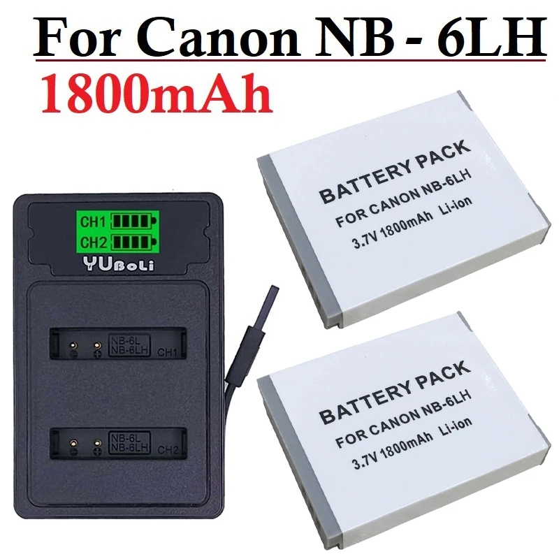 1800mAh-NB-6LH-Charger-nb-6l-Battery-For-Canon-Powershot-SX700-SX710 ...
