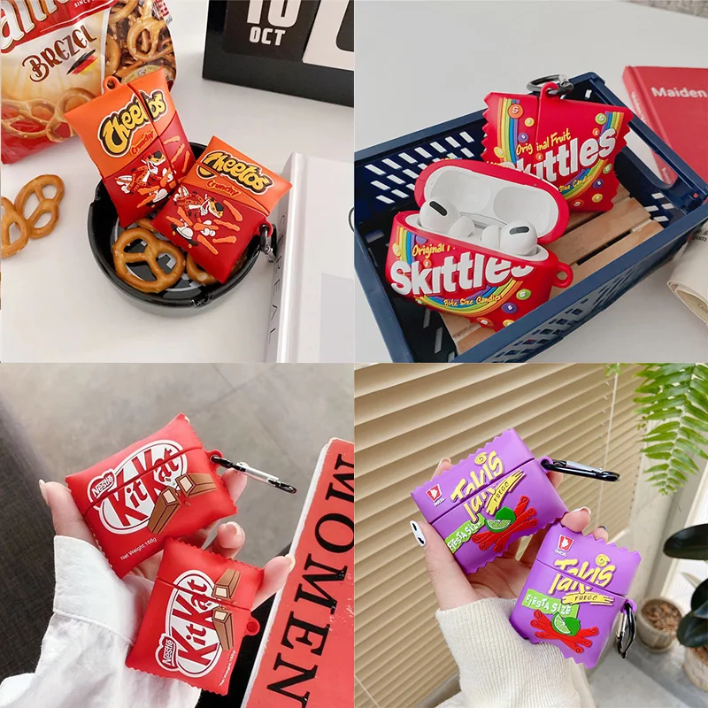 Snacks-Chips-Burgers-Chocolate-Candy-Case-For-Apple-Airpods-2-Pro-Case ...