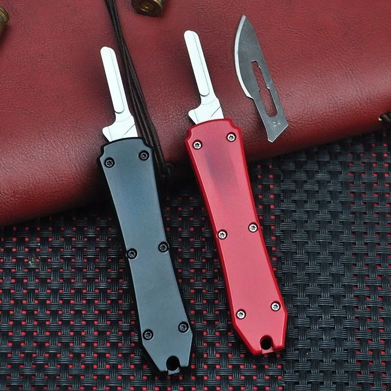 Hot Outdoor Folding Pocket Knife 440C Blade Packed 10 Removable Blades ...