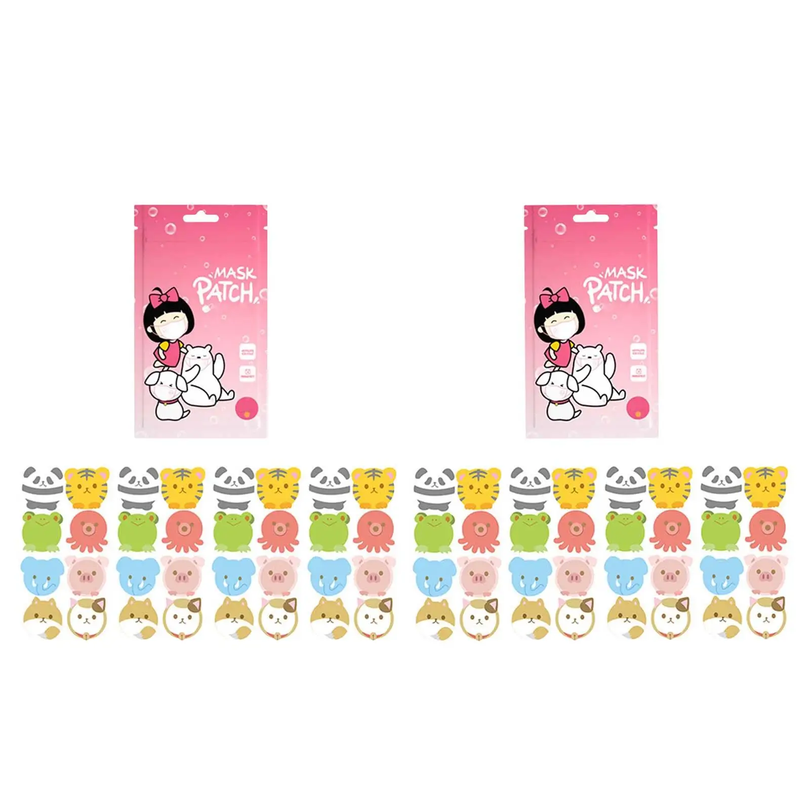 64 Pieces Small Face Mask Stickers Scented Aroma Decor for Kids Teens ...