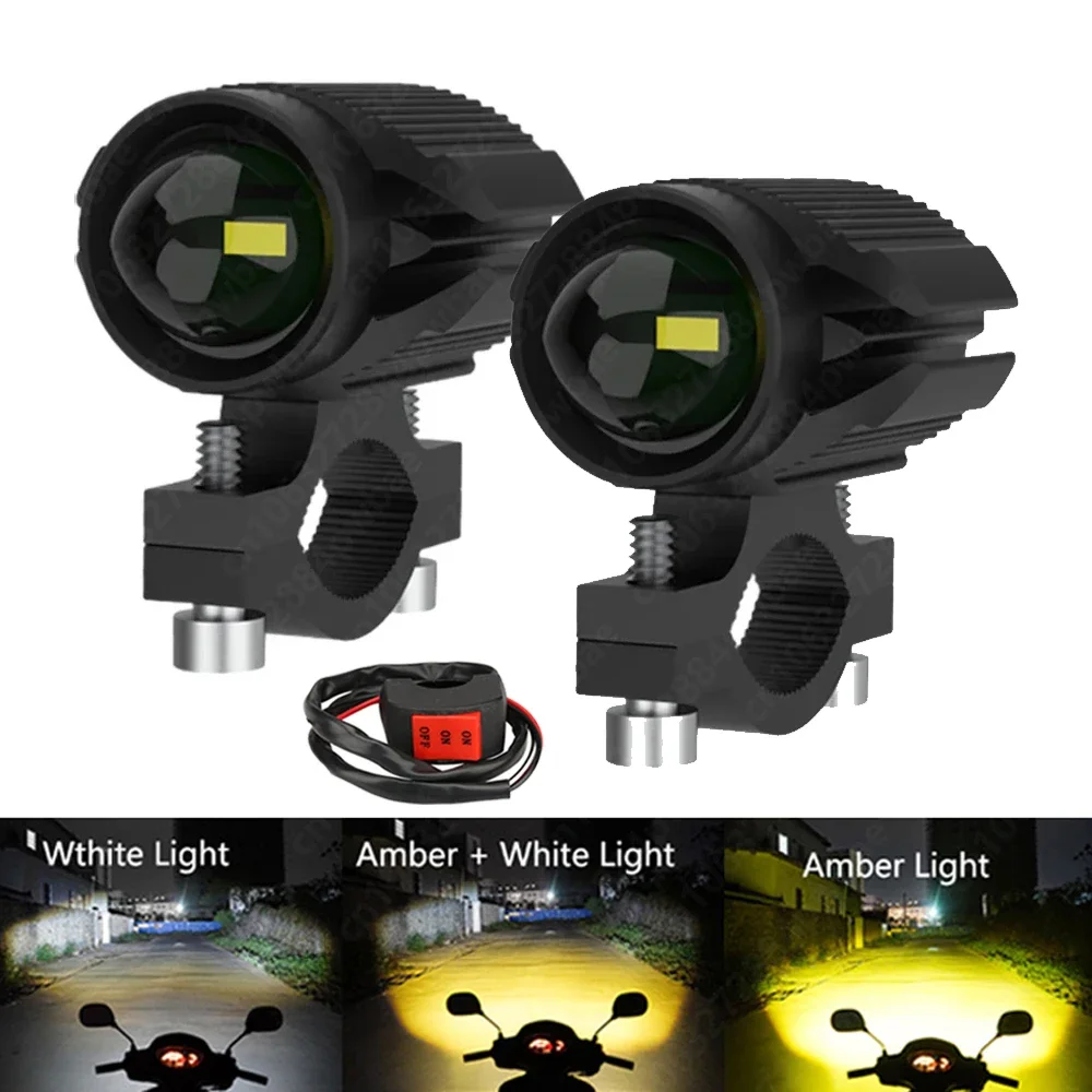 Motorcycle Projector Lens Spotlight LED Light Lamp Electric Vehicle ...