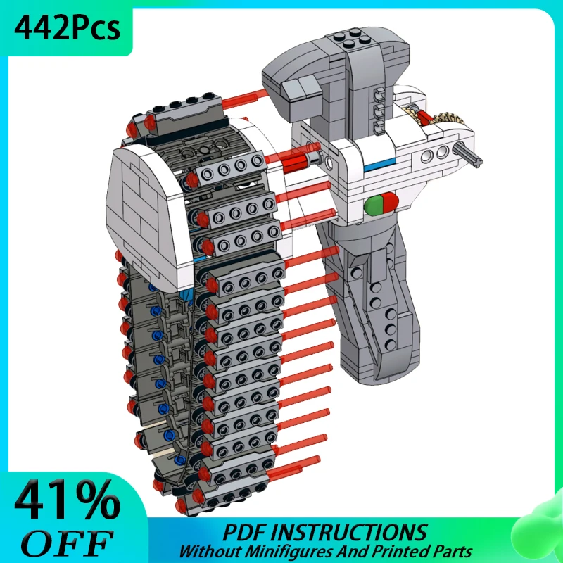 MOC-Rapid-Fire-Spring-Launcher-Hand-Held-Mini-Launcher-Building-Blocks ...