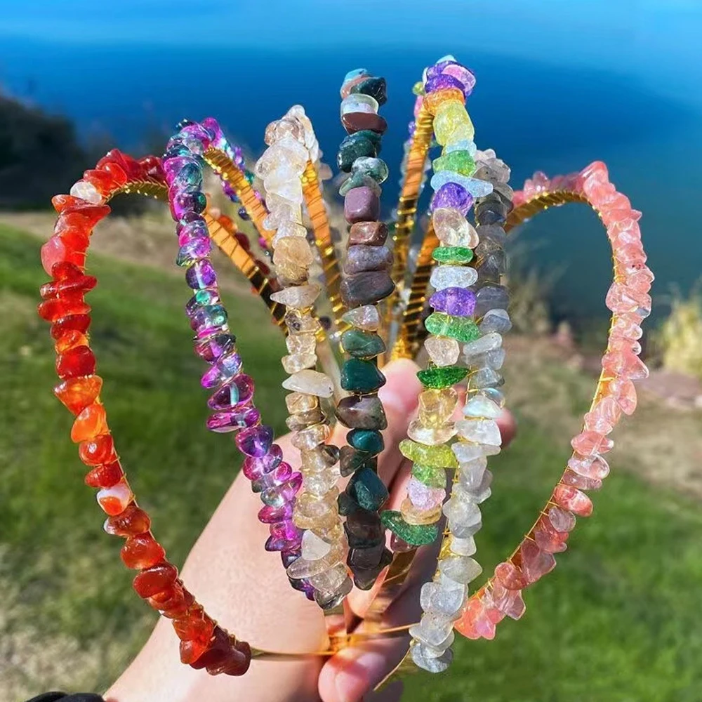 Hand-Made-String-Natural-Crystal-Stone-Women-Headbands-Bride-s-Wedding ...