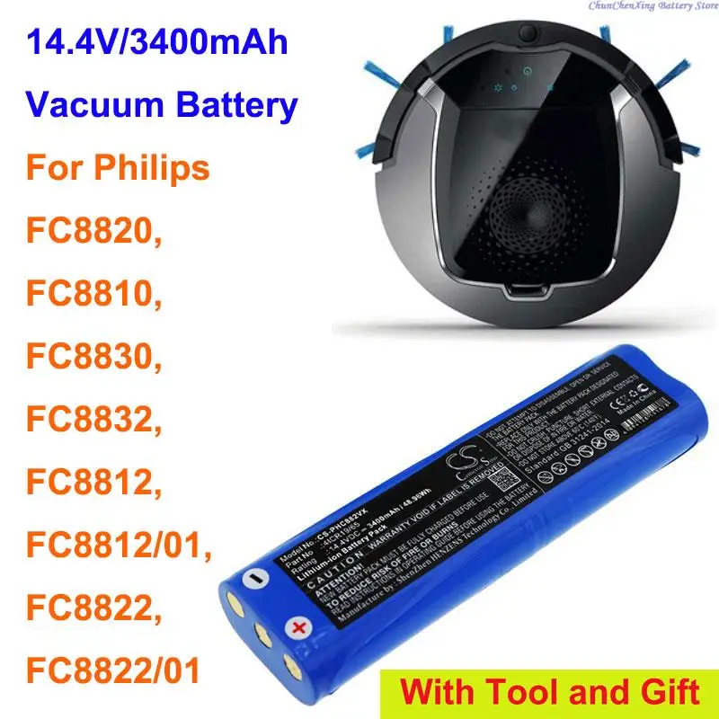 Cameron-Sino-3400mAh-Vacuum-Cleaner-Battery-for-Philips-FC8810-FC8820 ...