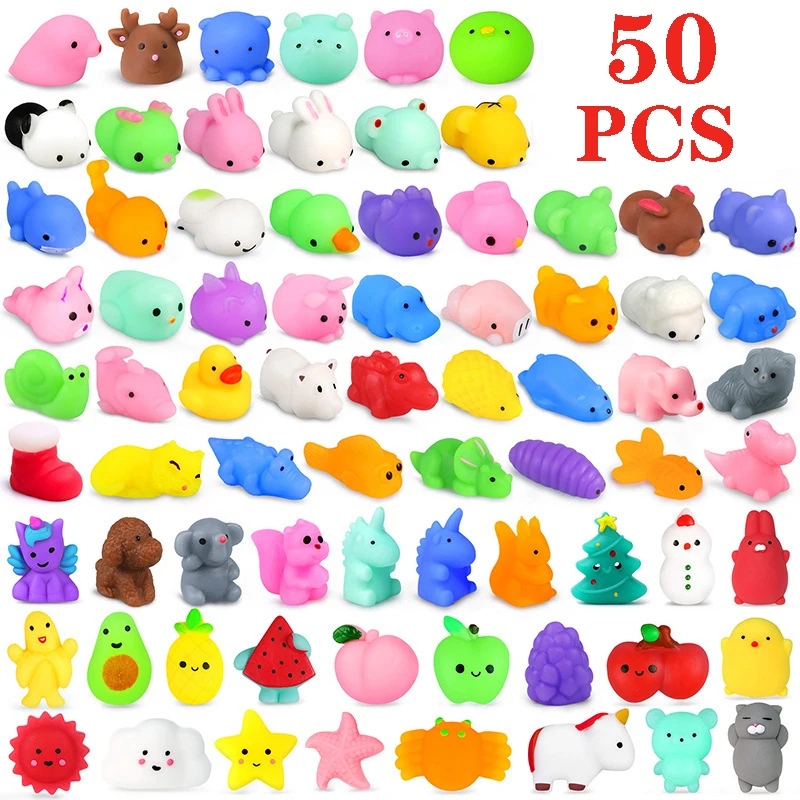 50PCS-Mini-Mochi-Squishies-Kawaii-Cartoon-Squishy-Toys-for-Kids-Stress ...