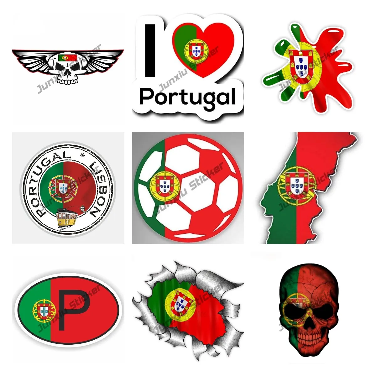 Portuguese Football Map With Flag Decal Truck Car Window Bumper Sticker ...