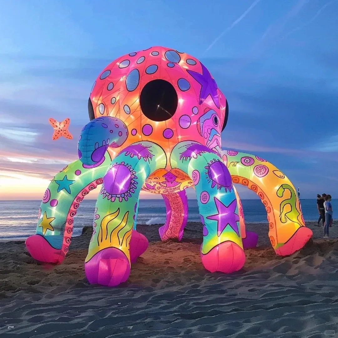Giant-Inflatable-Cartoon-Octopus-Air-Blow-Marine-Animal-Mascot-with ...