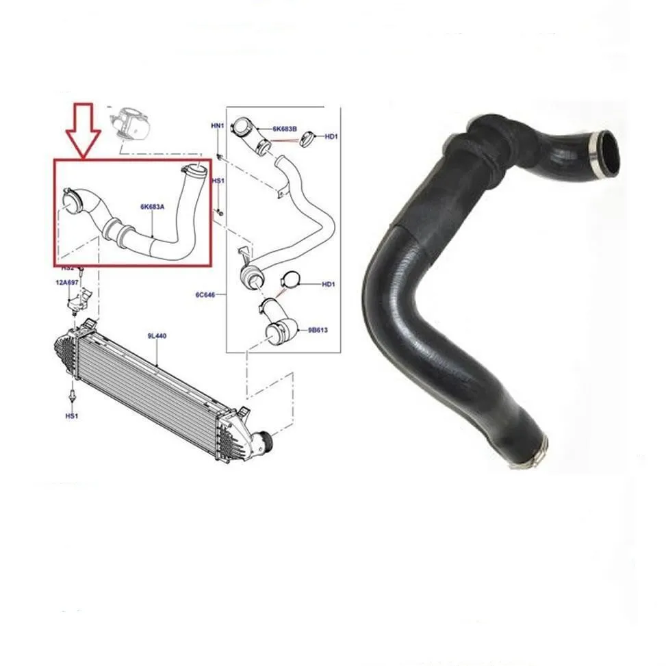 For-Turbo-Intercooler-Hose-Pipe-Fits-Range-Rover-Evoque-2-2D-LR066436 ...
