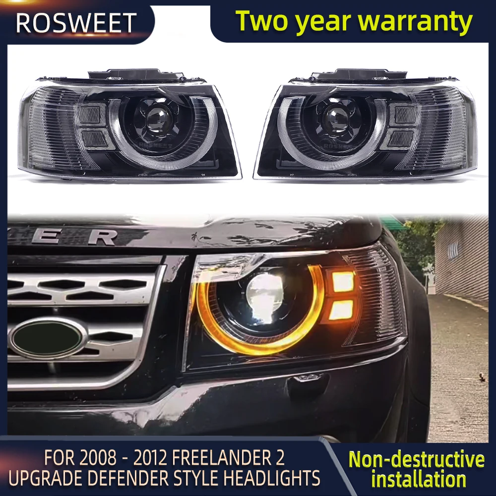 Full-LED-Headlights-Dual-BEAM-Project-Facelift-For-Land-Rover ...