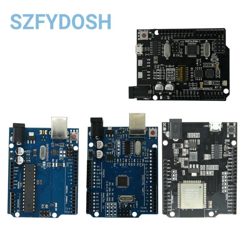 Atmega16u2 Wifi R3 Esp32 Arduino Uno R3 개발 보드 용 오리지널 Atmega328p 칩 Ch340g Wemos Esp8266