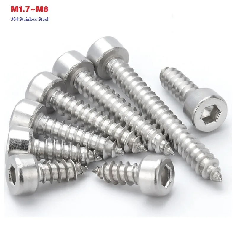 304 Stainless Steel Hexagon Socket Allen Cup Head Self-Tapping Wood ...