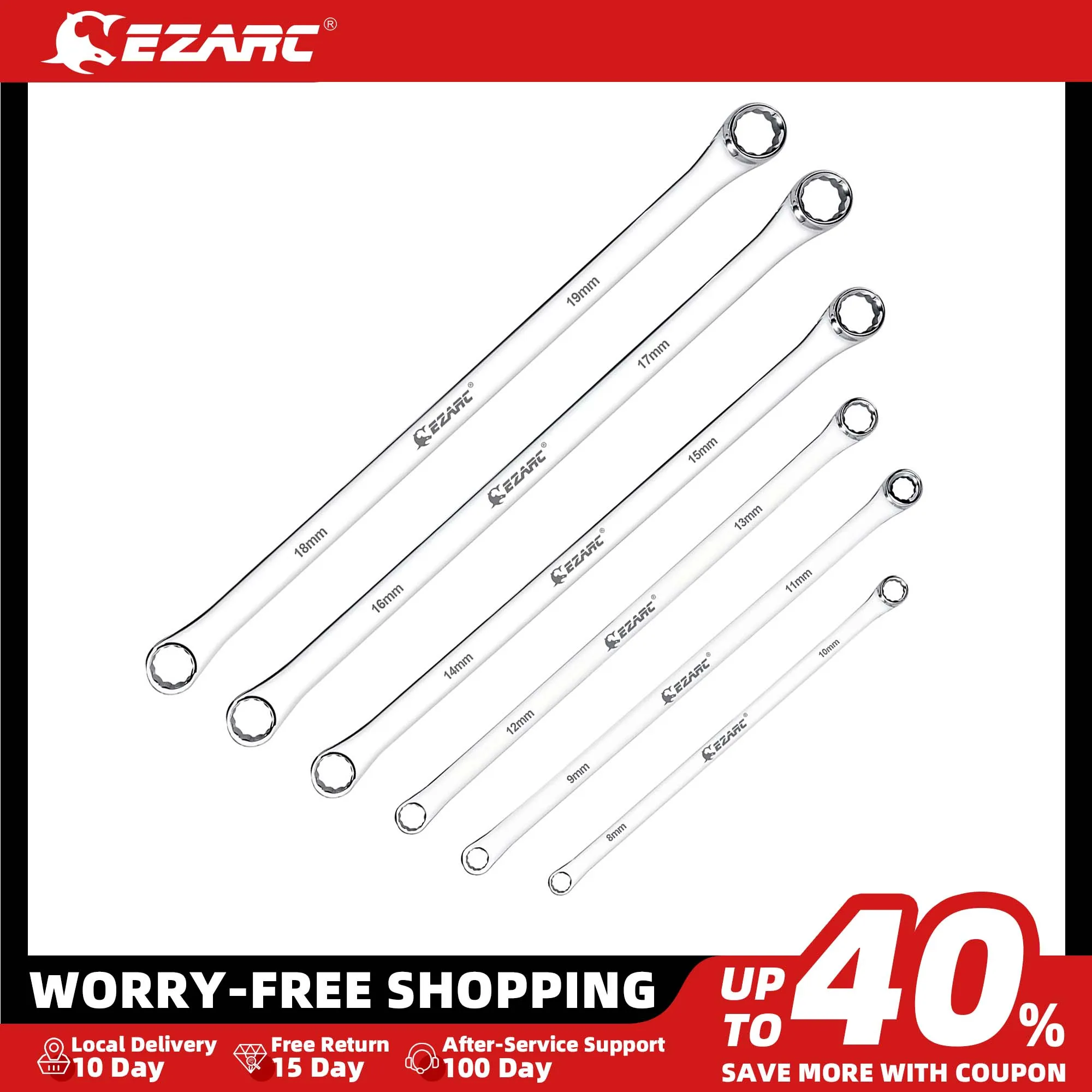 EZARC Extra Long Box End Wrench Metric Combination Durable Aviation ...