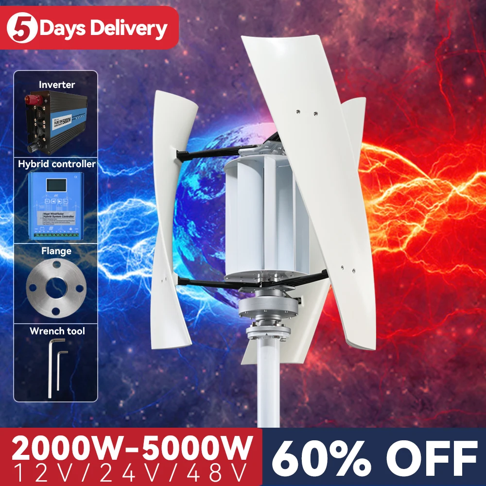 Wind-Turbine-Generator-5KW-Vertical-Axis-Maglev-Plant-High-Voltage ...