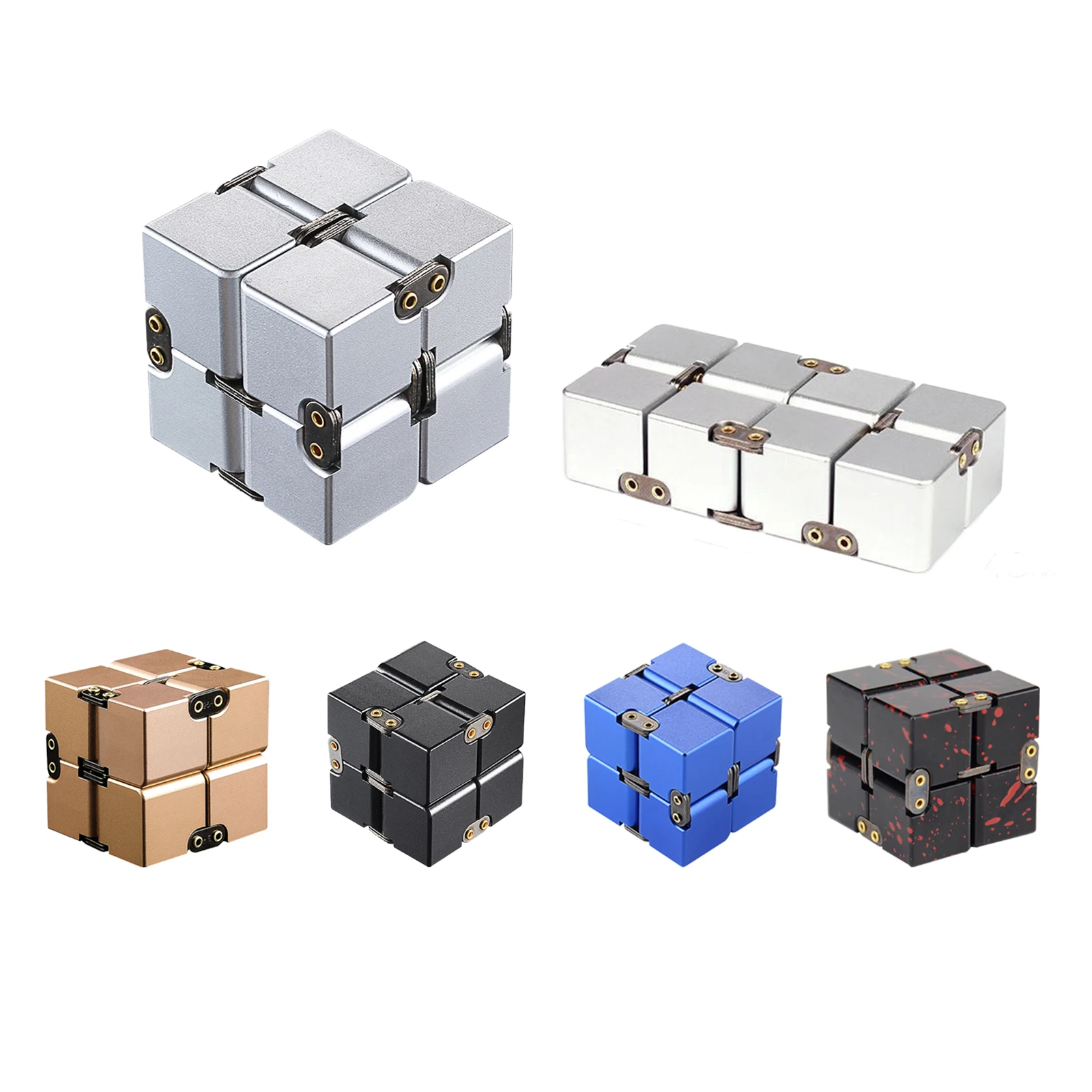 Metal-Aluminum-Alloy-Infinity-Cube-Fidget-Toys-EDC-Hand-For-Autism-ADHD ...