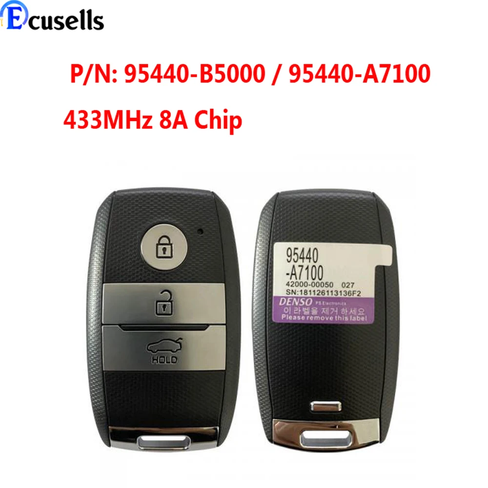 P/N: 95440-B5000 / 95440-A7100 Keyless go Smart Remote Key 433MHz 8A ...