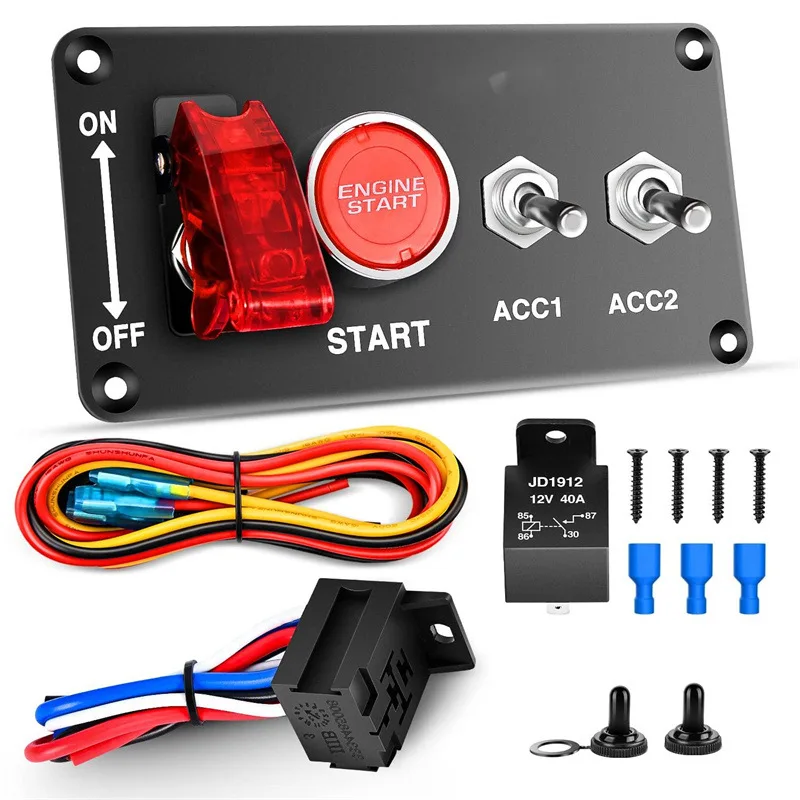 5-4-3-In-1-12V-Racing-Car-Starter-Start-Stop-Button-Ignition-Light ...