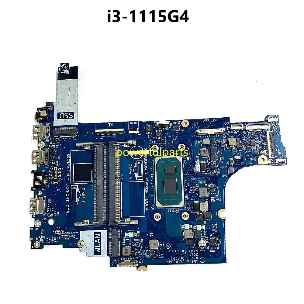 100% Working For Dell Vostro 3500 Motherboard i3 1115G4 Cpu On Board ...
