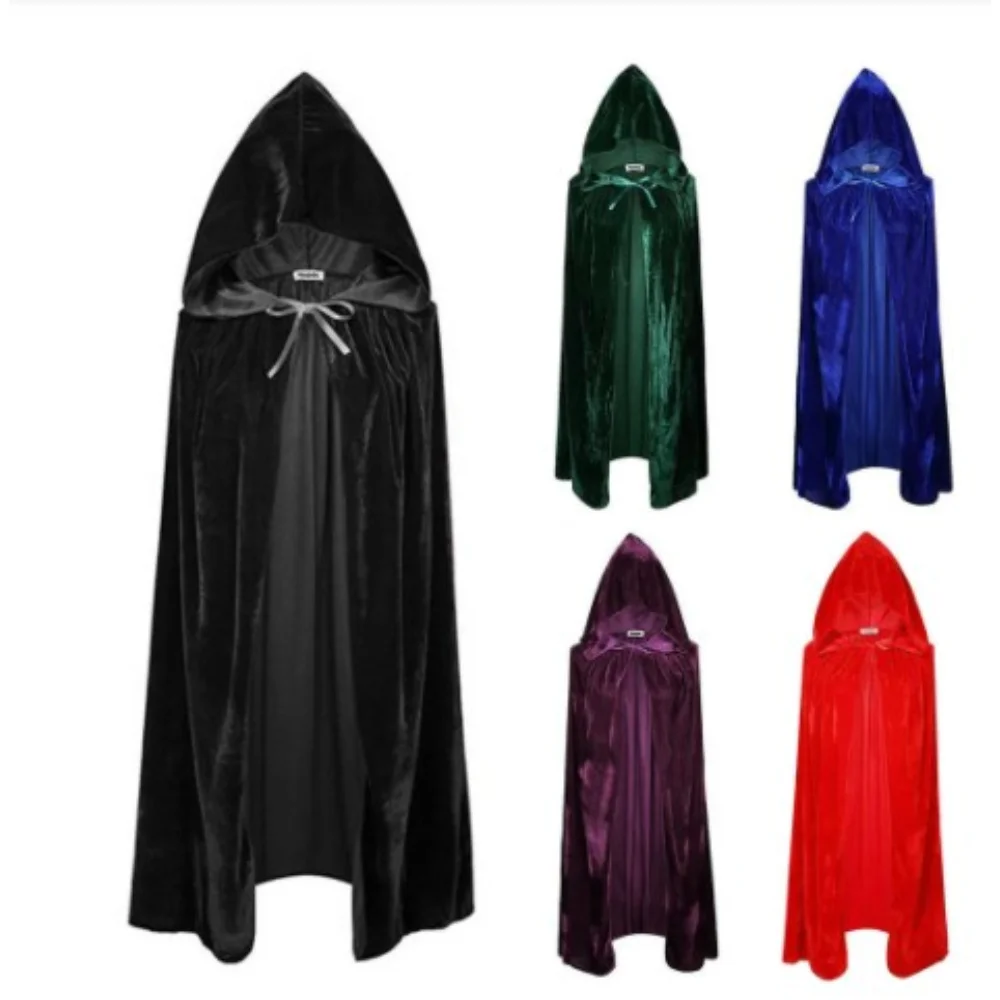Hooded-Velvet-Cloak-for-Adult-Medieval-Costume-Witch-and-Vampire-Full ...