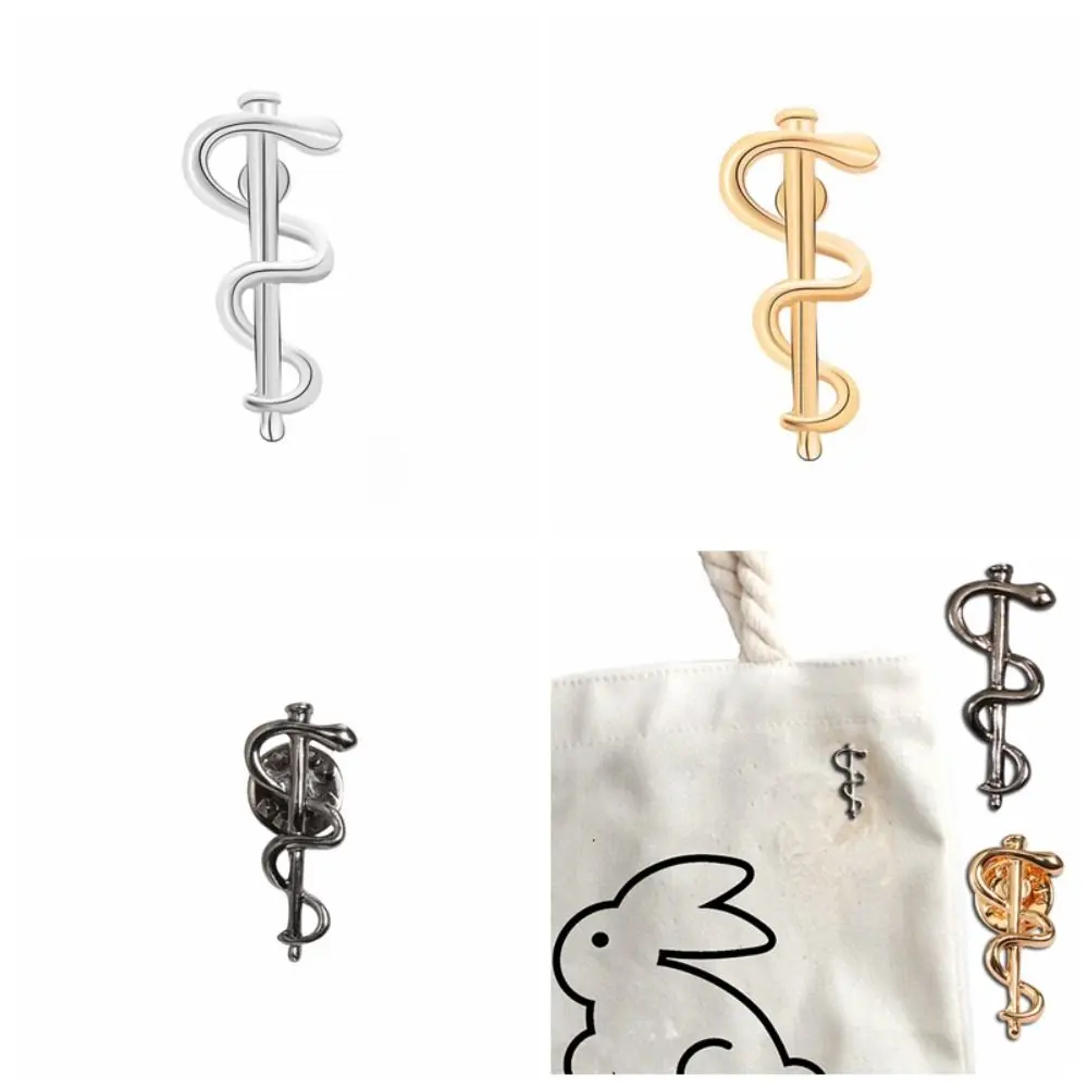 Magic-Snake-Stick-Brooch-Black-Gold-Silver-Color-World-Health ...