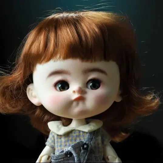 JD190 1/12 1/8 1/6 1/4 1/3 peluca de Mohair sintético BJD corto y ...