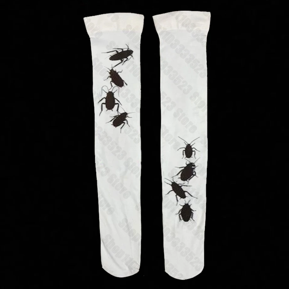 Y2k Style Gothic Long Socks Cool Girls Stockings Punk printing Knee ...