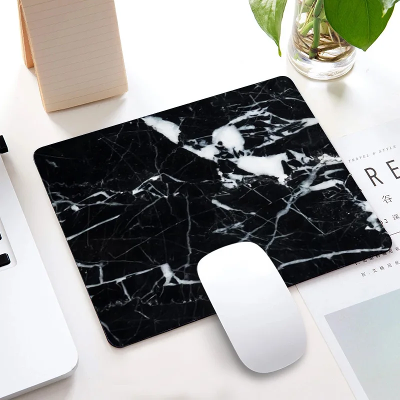 Marble Nordic Style Small Mouse Pad Computer Laptop Mousepad Rectangle ...