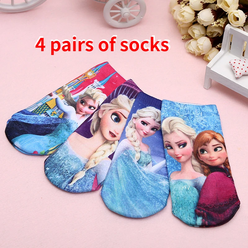Disney-Cartoon-Frozen-2-Girls-Cute-Socks-Snow-White-Sophia-Elsa ...