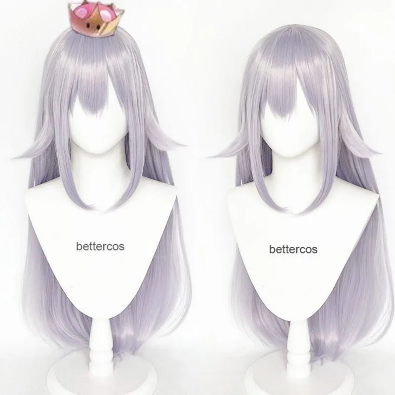 Booette-King-Boo-Cosplay-Wig-Long-Sliver-Purple-Wigs-Mario-Bowsette ...