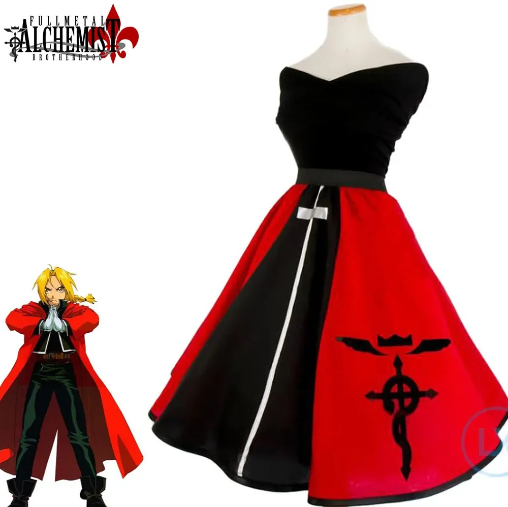 Anime Fullmetal Alchemist Cosplay Costume Edward Elric Women lolita ...